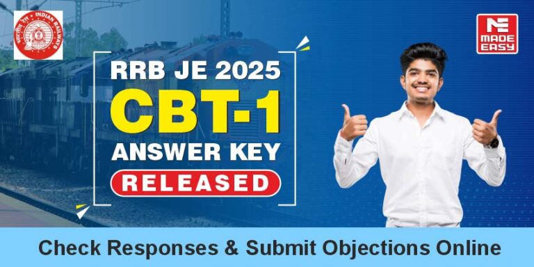 RRB JE 2025 CBT-1 Answer Key Out: Check Response Sheet